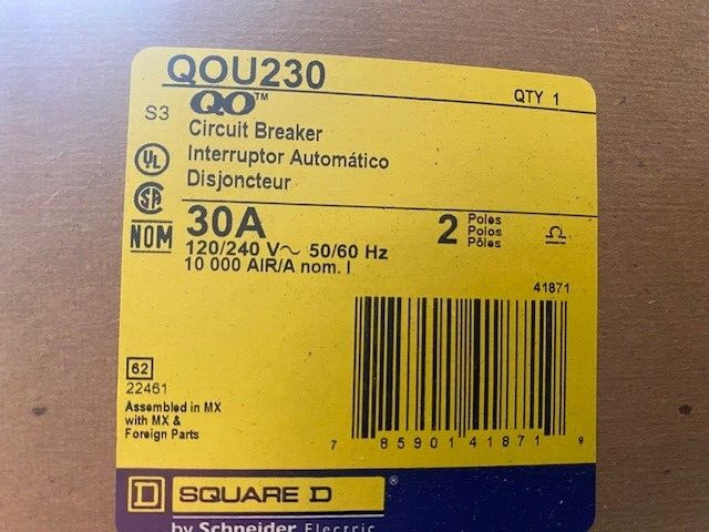 Square D QOU230 Circuit Breaker (NEW) | eBay