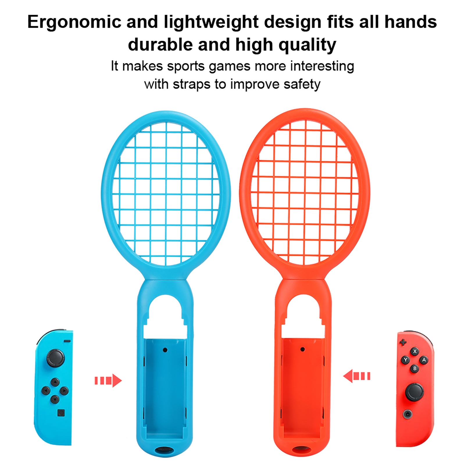 1 Pair Tennis Racquet Handle Motion Sensing Controller For Game Console ...