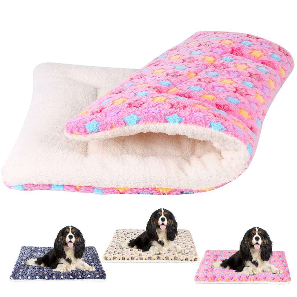 Self Warming Pet Bed Cushion Pad Dog Cat Cage Kennel Crate Mat Sleeping ...