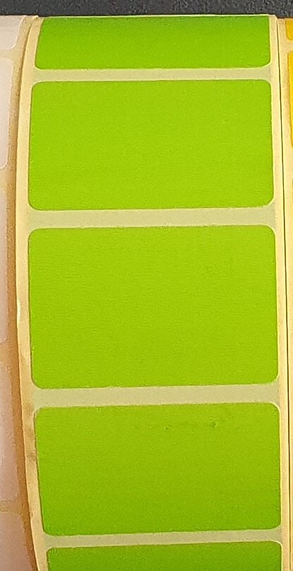 Coloured Labels | 38 x 25mm | 6 Colors | self adhesive sticky labels ...