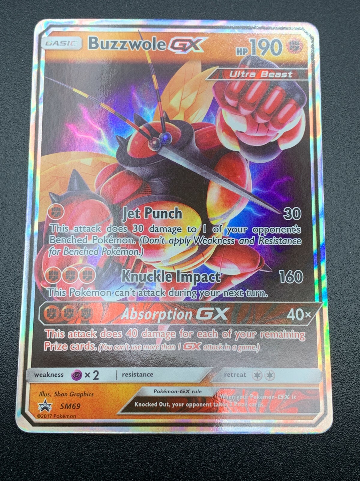 Buzzwole GX SM69 ULTRA RARE Promo Pokemon Card NM Holo 2017 | eBay