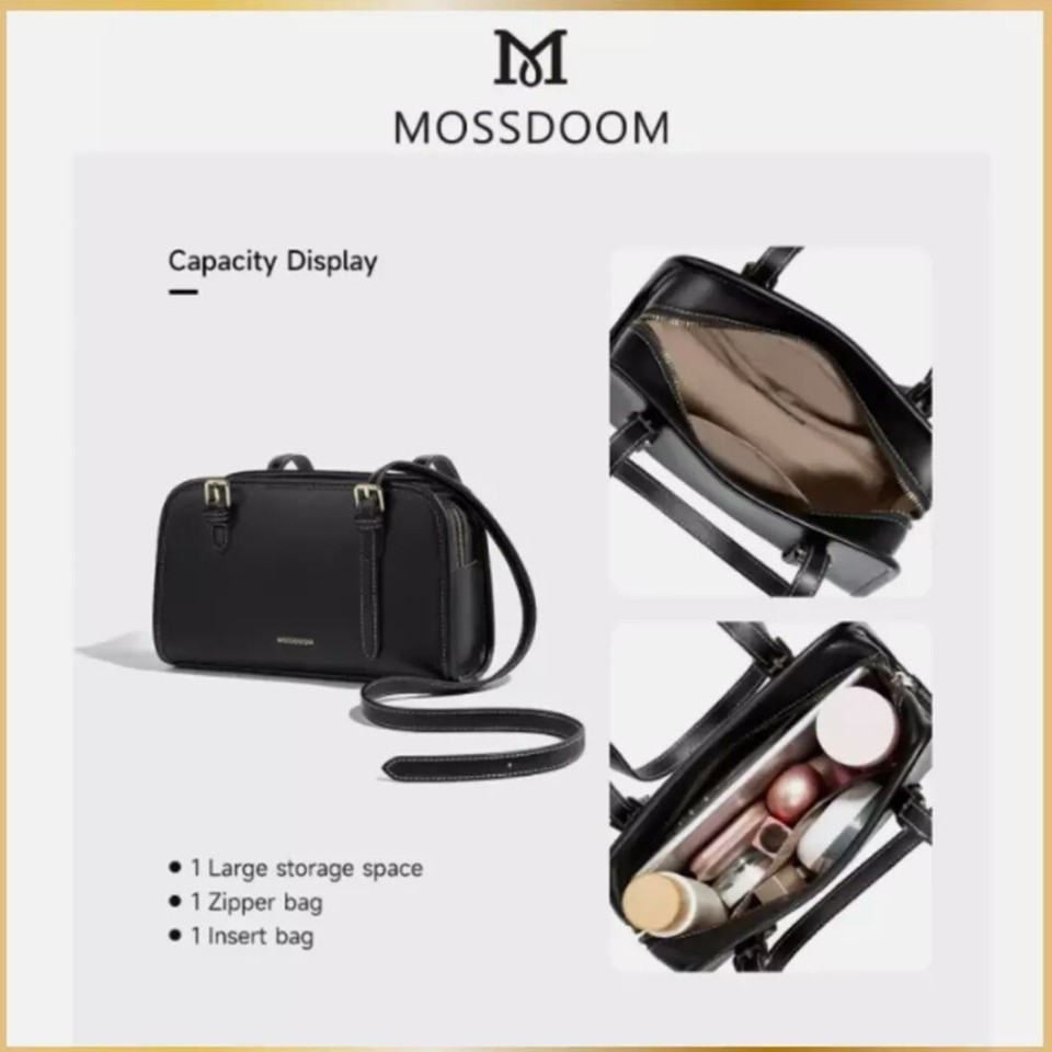 MOSSDOOM Bag PU leather Square Shoulder For Women Simple Korean Fashion ...