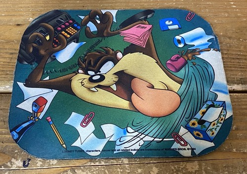 Vintage 1994 Taz Tasmanian Devil Mouse Pad Looney Tunes Warner Bros ...