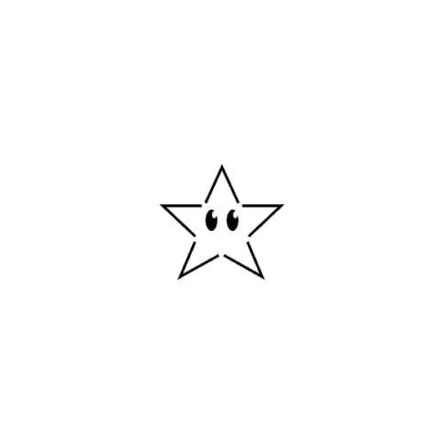 Mario Star Stencil
