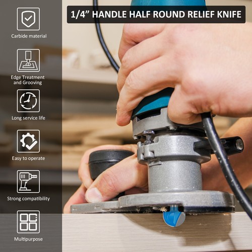 4Pcs 1/4 Inch Shank Cove Box Router Bit Set Round Nose Router Bits ...