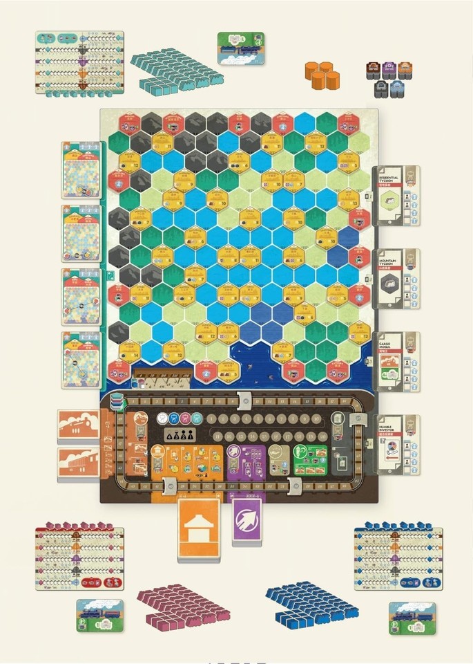 Arclight Railway Boom Board Game 2-4P 60-120 Min 14+ Rule book Japanese ...