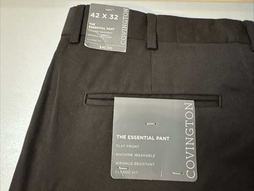 Covington Dress Pants 42x32 42 X32 Black Classic Fit Chino The ...