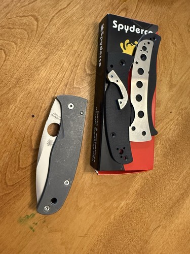Spyderco Bodacious S30V W/Rock Scale Designs Ti Scales, Backspace And ...