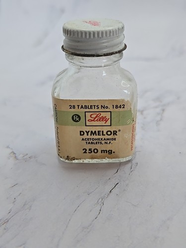 Rare Antique Eli Lilly Medicine Glass Medicine Bottle. Dymelor ...