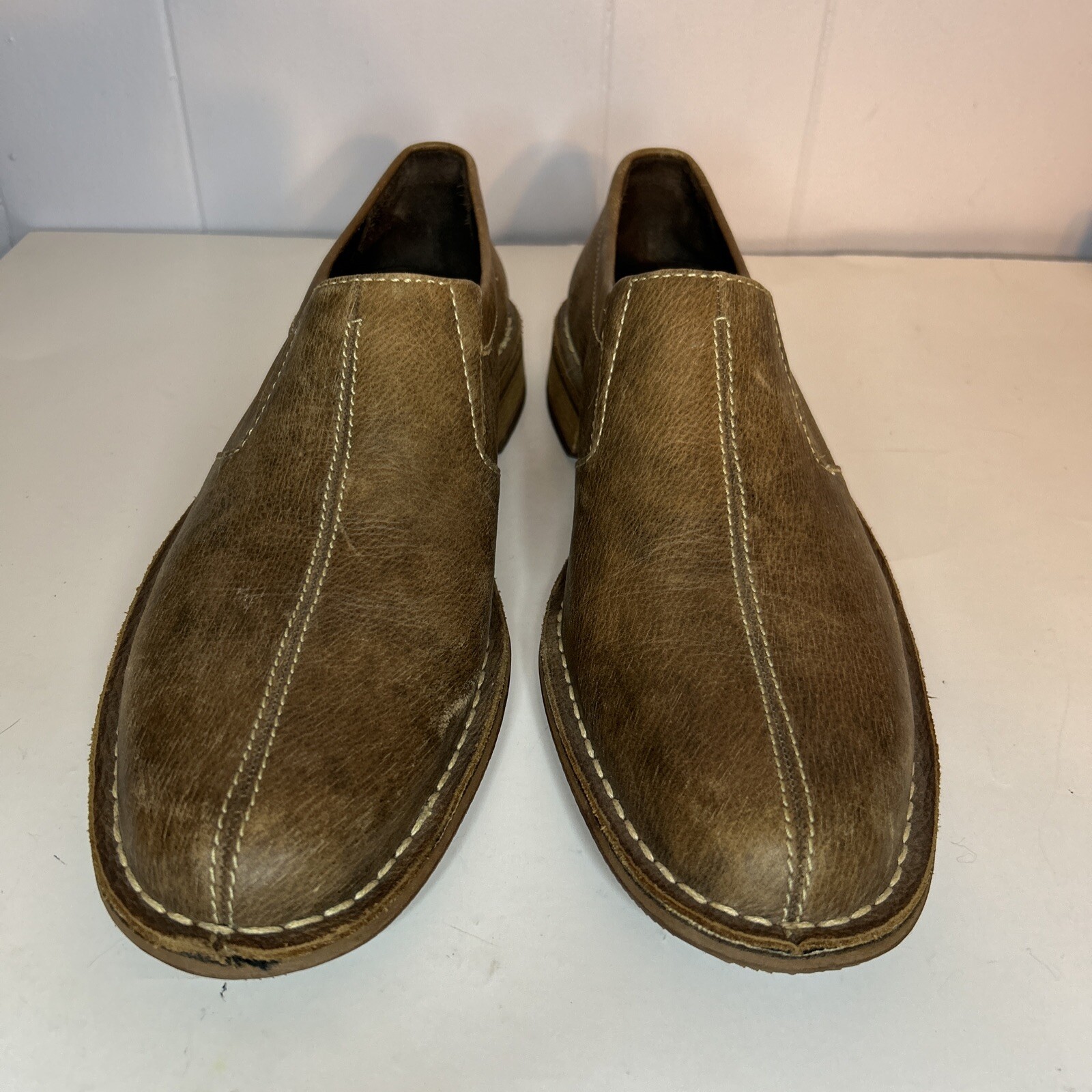 Cole Haan Mens 9.5 M Dryden Brown Leather Split Toe Casual Dress ...