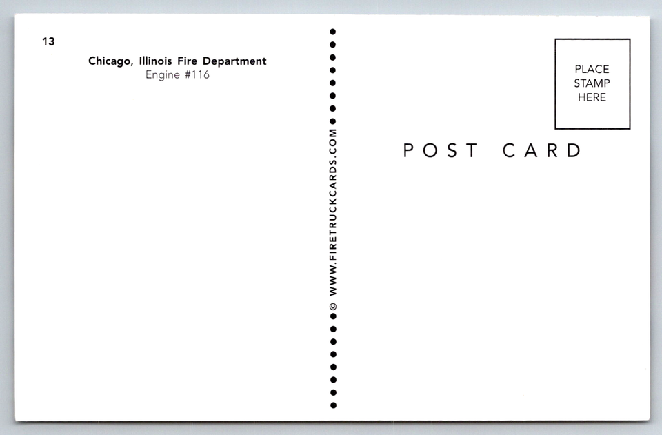 c1960s Chicago Illinois Fire Department Truck Engine #116 Vintage ...