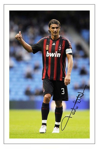 PAOLO MALDINI SIGNED AUTOGRAPH PHOTO PRINT SOCCER AC MILAN | eBay
