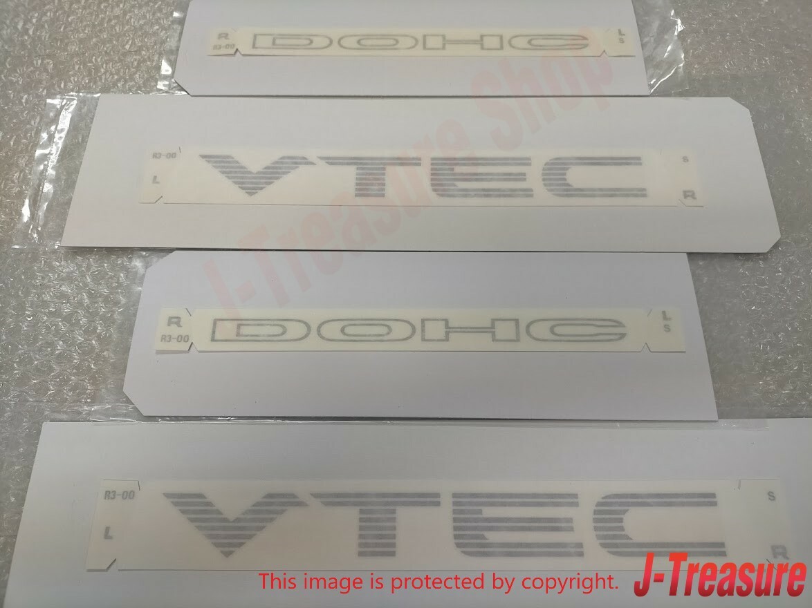 HONDA CIVIC EG6 EK4 SiR Genuine Side "DOHC" "VTEC" Sticker Decal Silver ...