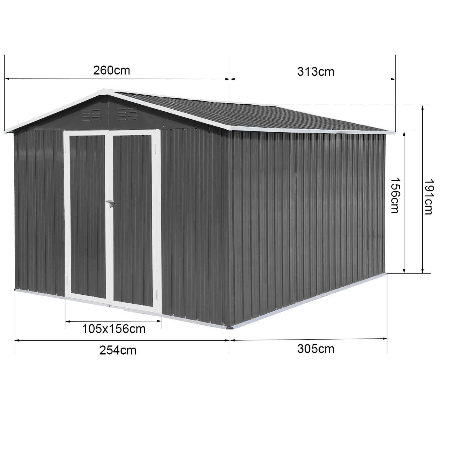 Geräteschuppen Gerätehaus Pultdach Satteldach Metall