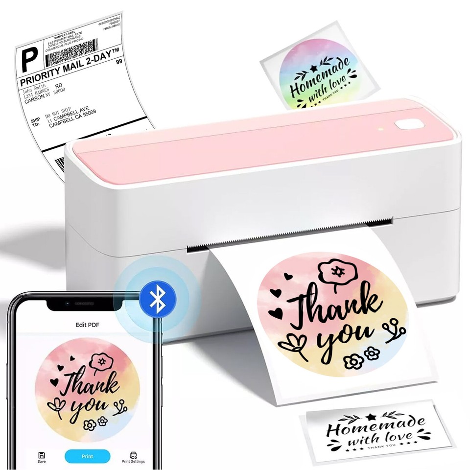 Phomemo 241BT Bluetooth Thermal Label Printer 4X6 Printer or Shipping ...