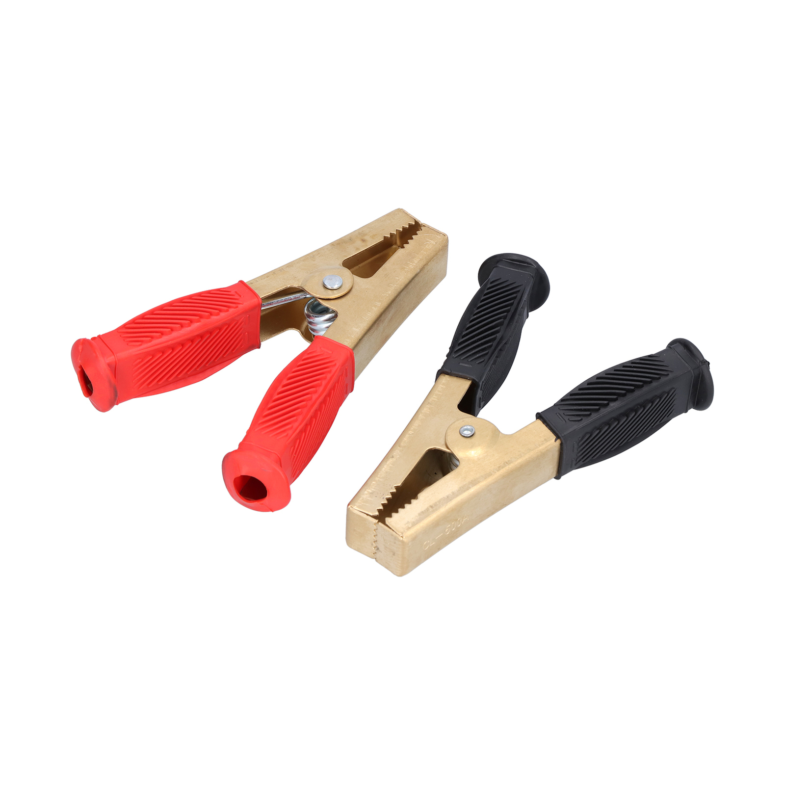 2pcs 1000A Car Battery Clamps Pure Copper Red Black Electrical Test ...