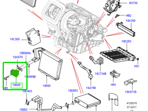 LAND ROVER A/C EXPANSION VALVE RANGE ROVER EVOQUE LR2 DISCOVERY SPORT ...