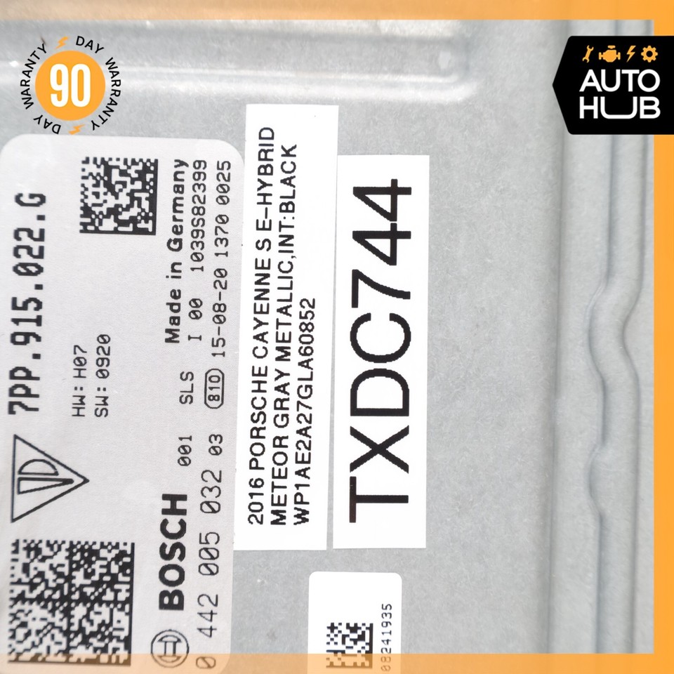 15-18 Porsche Cayenne S 958 E-Hybrid Battery Control Module ECU ...