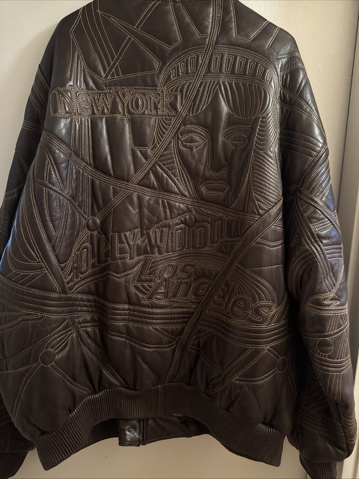 Pelle Pelle Dark Brown American Cities LeatherJacket Sz52 flawless sb4 Sz 2X | eBay