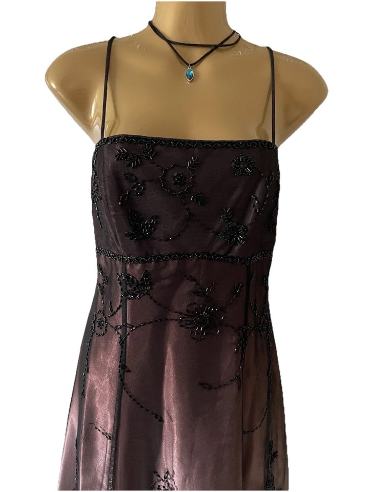 Vtg Blondie Nites Beaded Y2K Whimsical Fairy Whimsy Goth Dress Sz 7 ...