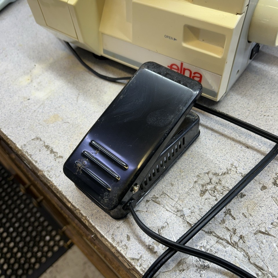 Elna LOCK T 34 D Serger Sewing Machine Power Cord Foot Pedal | eBay