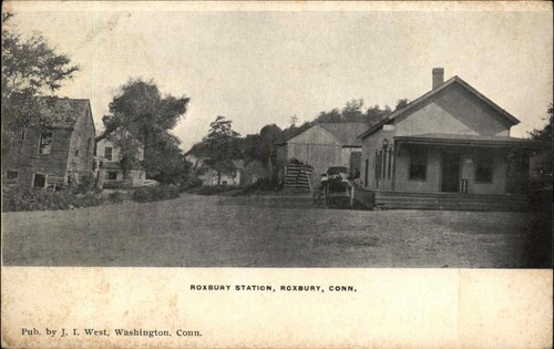 ROXBURY CONNECTICUT CT Railroad Train Station Depot Antique Postcard | eBay
