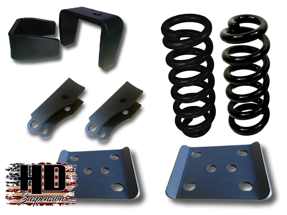 Drop Lowering Springs Coils Flip Kit Spring Plate Shock Ext 1973-1987 ...