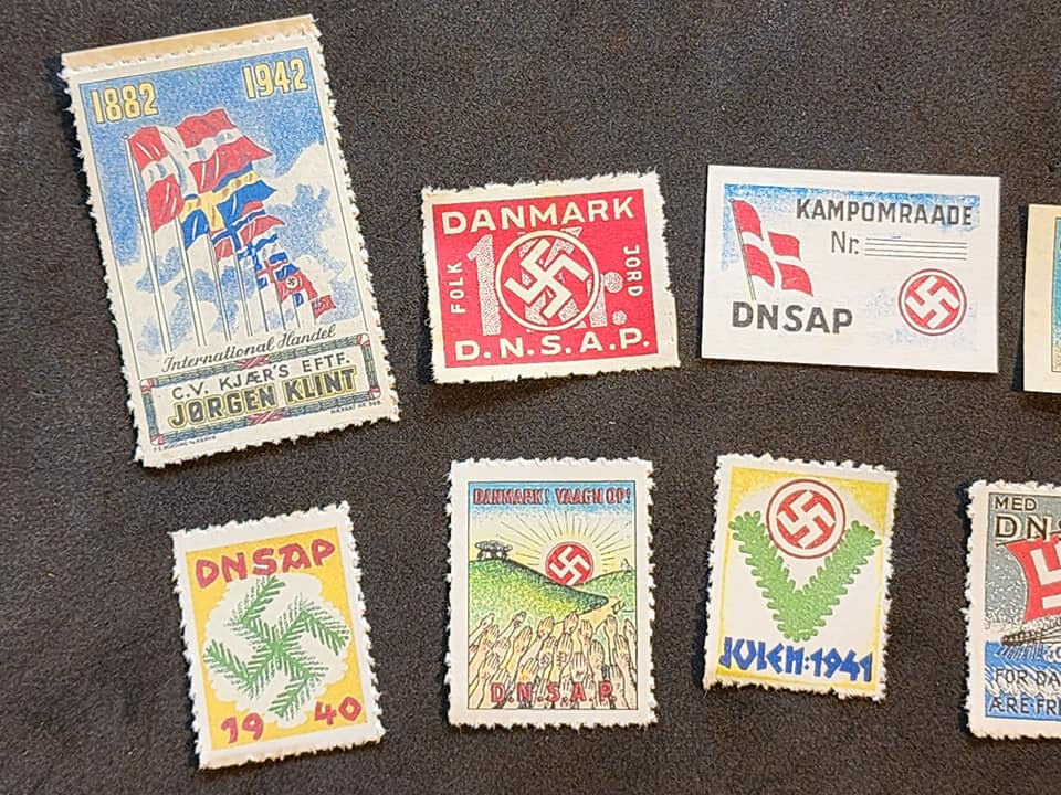 DNSAP - DENMARK DANEMARK WW2 WWII Nazi German Stamps Labels Vignettes ...