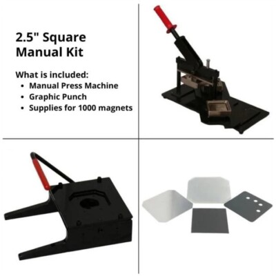 MPRO USA Manual Magnet Press Machine 2.5" x 2.5" Square | eBay