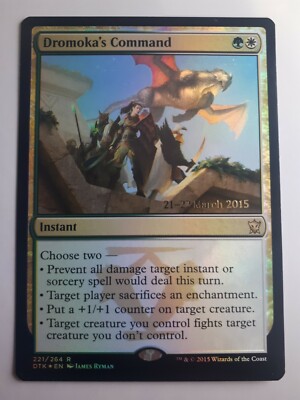 Dromoka's Command PRERELEASE PROMO - Dragons of Tarkir (Magic/MTG) NM/LP | eBay UK