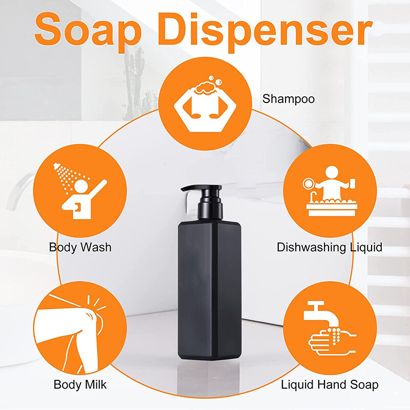 1/2/4PCS Plastic Empty Bottle Soap Dispenser Liquid Pump Container ...