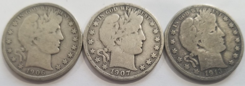 Barber Half Dollar complete 51 coin set Dansco. 98o,04s,06o,13,14,15p&s ...