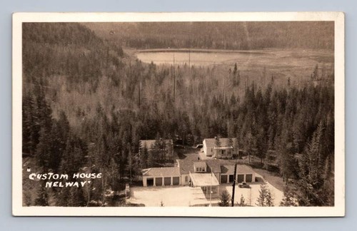 Customs House NELWAY British Columbia RPPC Antique US Canada Border ...