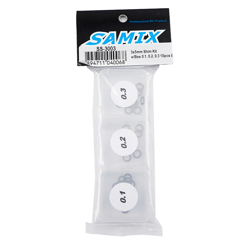 Samix 3x5mm Shim Kit 0.1, 0.2, 0.3 10 pcs Each w/ Box #SS-3003 | eBay