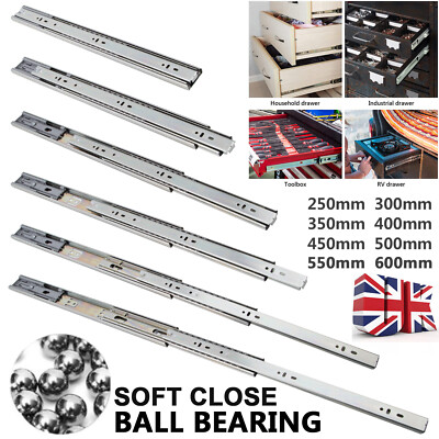 Soft Close Drawer Runners Heavy Duty Ball Bearing Slides Draw Slide ...