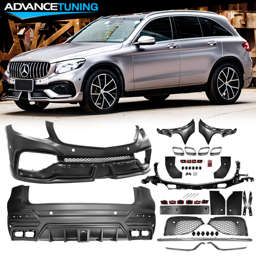 Fits 16-18 W253 GLC 63 Couple Style Front + Rear Bumper Conversion Kits ...