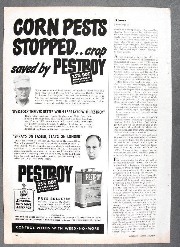 Dated Original 1949 PESTROY Ad Photo Endorsed Clarence Heath, Omaha ...