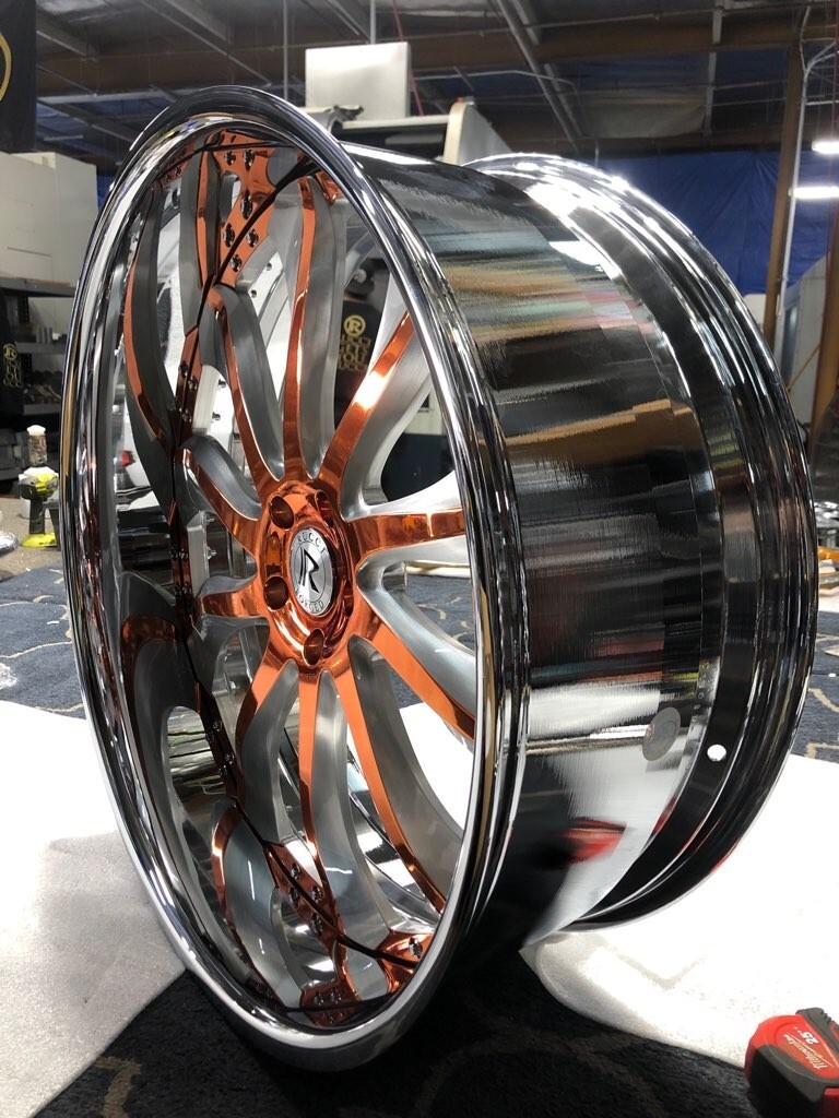 24" Rucci Chopper Wheels Customizable Chrome RIMS Staggered 24x10 ...