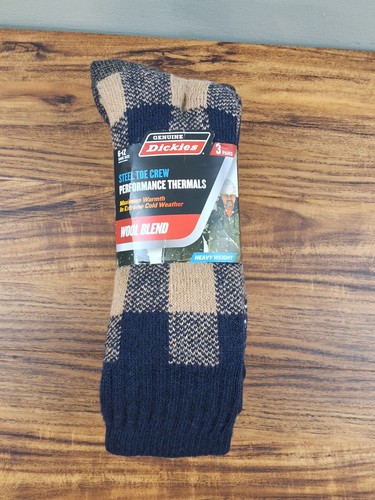 3-Pack Dickies Steel Toe Performance Thermal Wool Blend Crew Socks ...