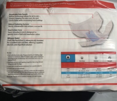 Cardinal Health Quilted Adult Diapers Disposable Incontinence Briefs ...