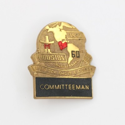 Houston Livestock Show and Rodeo Committeeman Badge 60th Anniversary ...