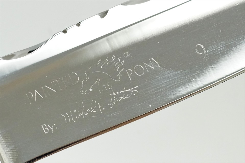 BUCK 110 Michael Prater Painted Pony Folding Pocket Knife W/Box & COA ...