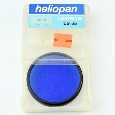 Heliopan Coated ES 55mm KB 18 (80C) Color Conversion Filter New Old ...