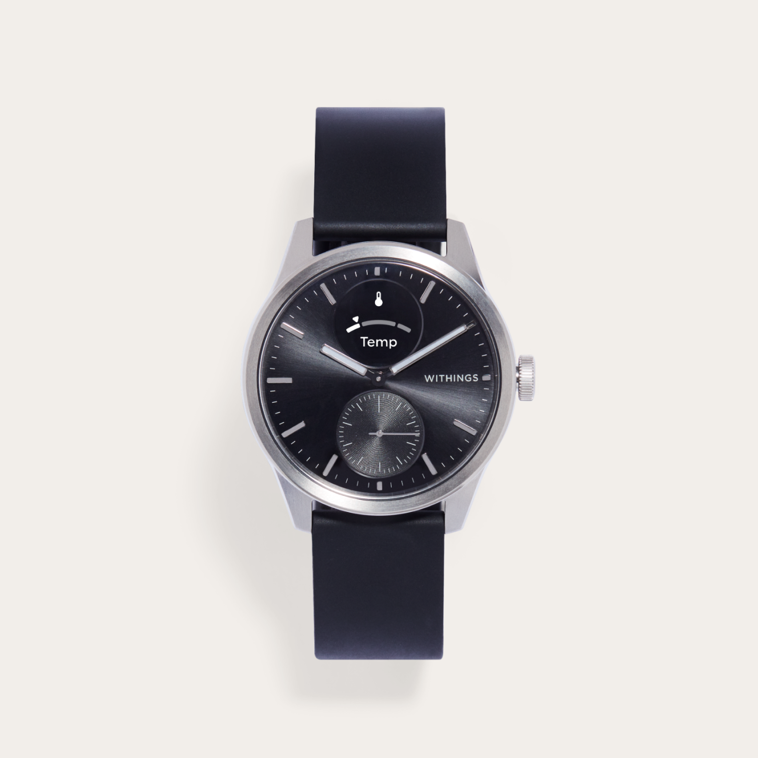 Withings ScanWatch 2 42mm Silver Stainless Steel Case with Black ...