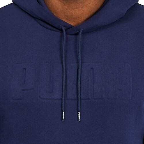 PUMA Men's Embossed Logo Classic Fleece Hoodie Sweatshirt Pullover BLUE ...