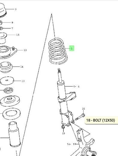 1x NEW Genuine Suzuki CARRY VAN 1.3 FRONT Coil Spring 41111-66H10 | eBay