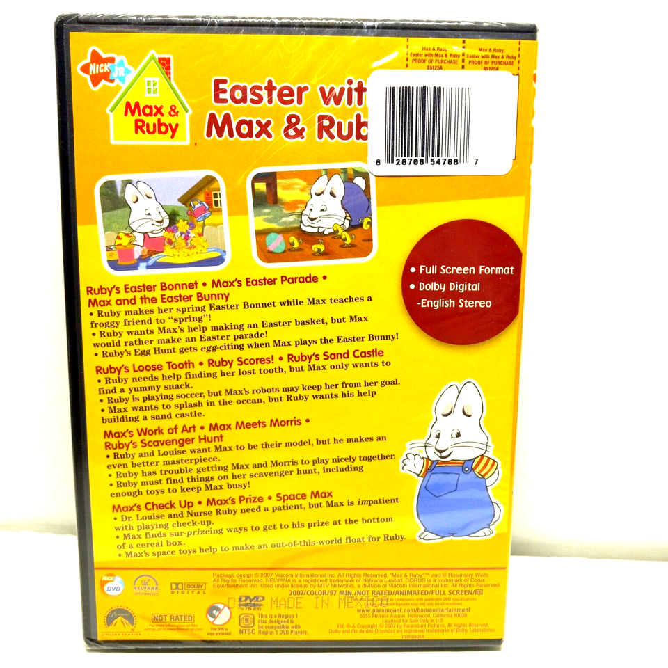 Max & Ruby Nick Jr. (DVD) Easter With Max&Ruby Paramount Pictures 2007 ...