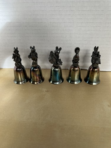 Vintage Beatrix Potter Silver Plated Bell Peter Rabbit NE Pewter Figure ...