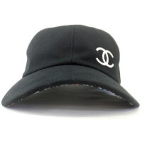 AUTH CHANEL Baseball Cap Coco Mark black color good condition | eBay
