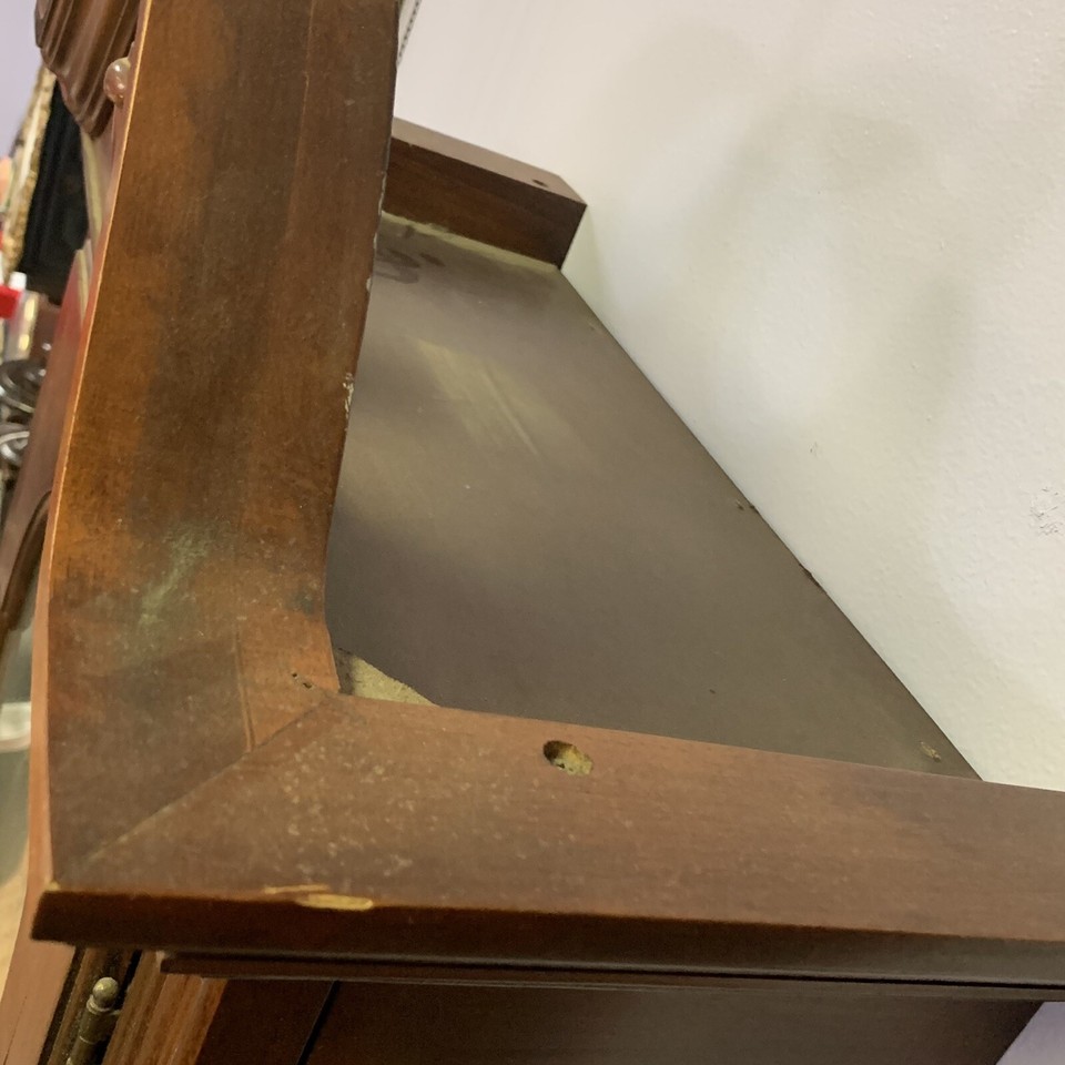 VTG 1996 Ridgeway Model #9412 Hand Carved Mahogany Wood 78" Grandfather ...